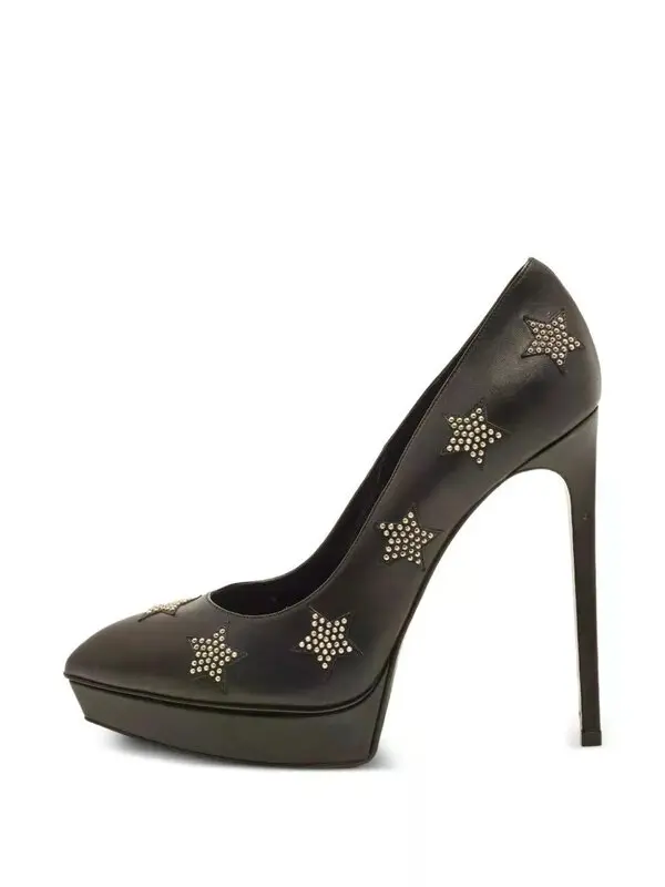 Saint Laurent Paris Janis Studded Platform Pumps