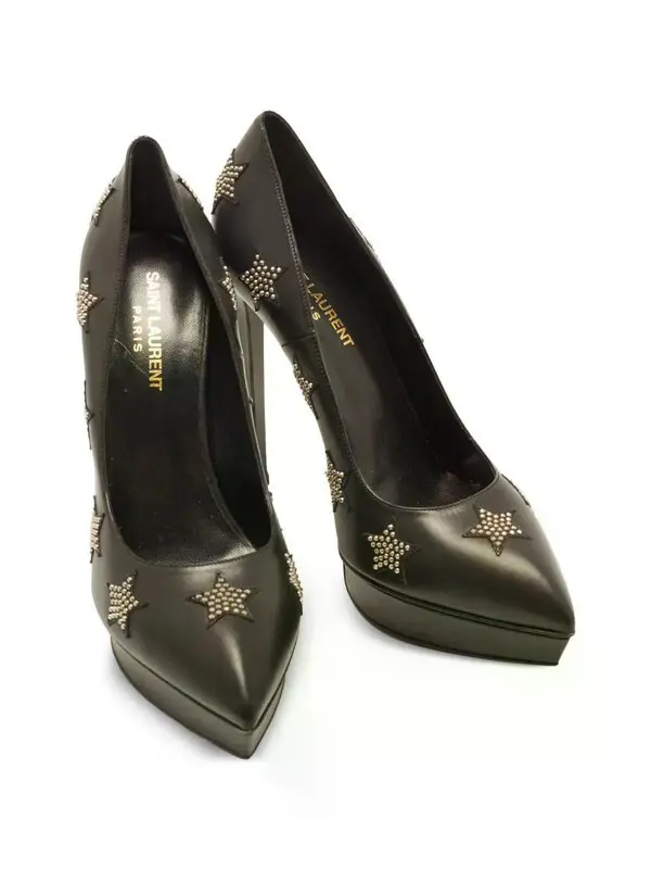 Saint Laurent Paris Janis Studded Platform Pumps