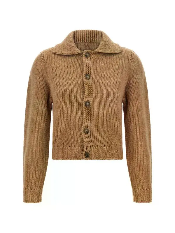 MAISON MARGIELA Cropped Cardigan - Neutrals