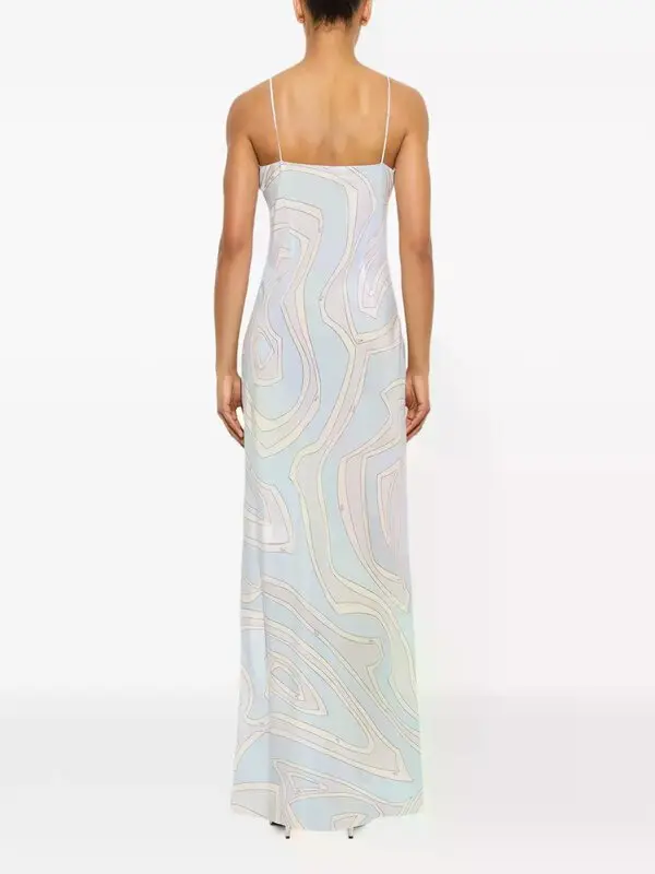 Emilio Pucci Labirinto-print Crêpe De Chine Dress