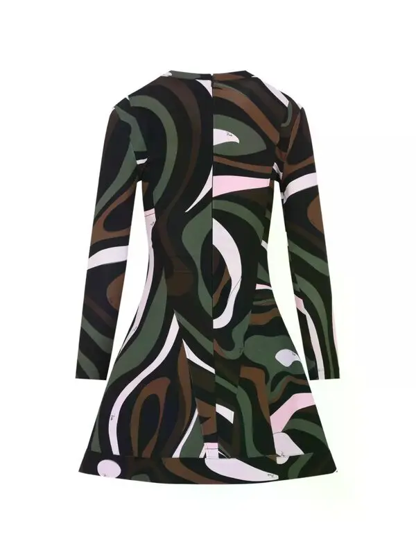 Emilio Pucci Abstract-print V-neck Dress