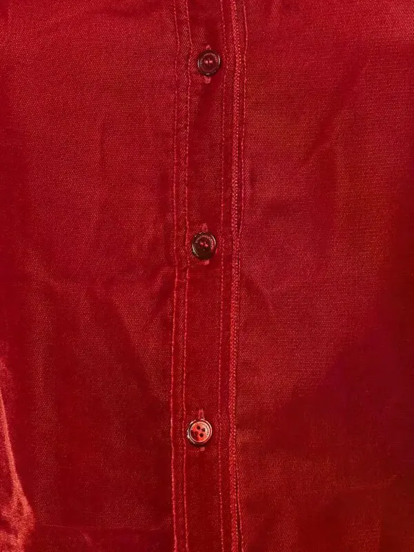 Stella McCartney Velvet Shirt And Trousers Set - Red