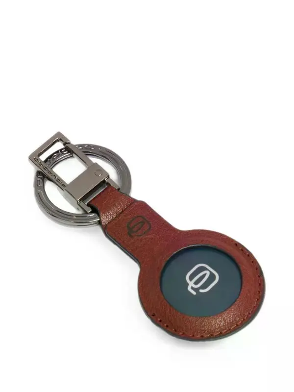 PIQUADRO Logo-detail Leather Keyring - Brown