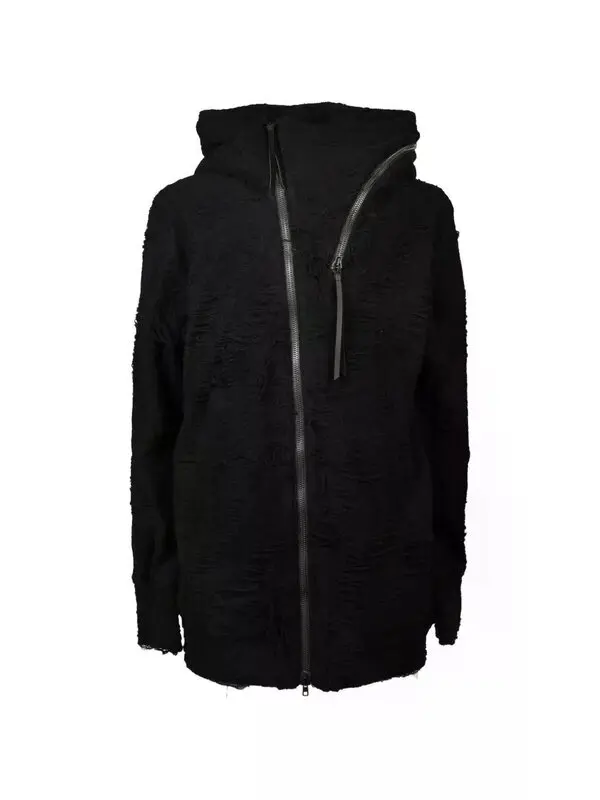 D HYGEN Distressed-effect Pile Hoodie