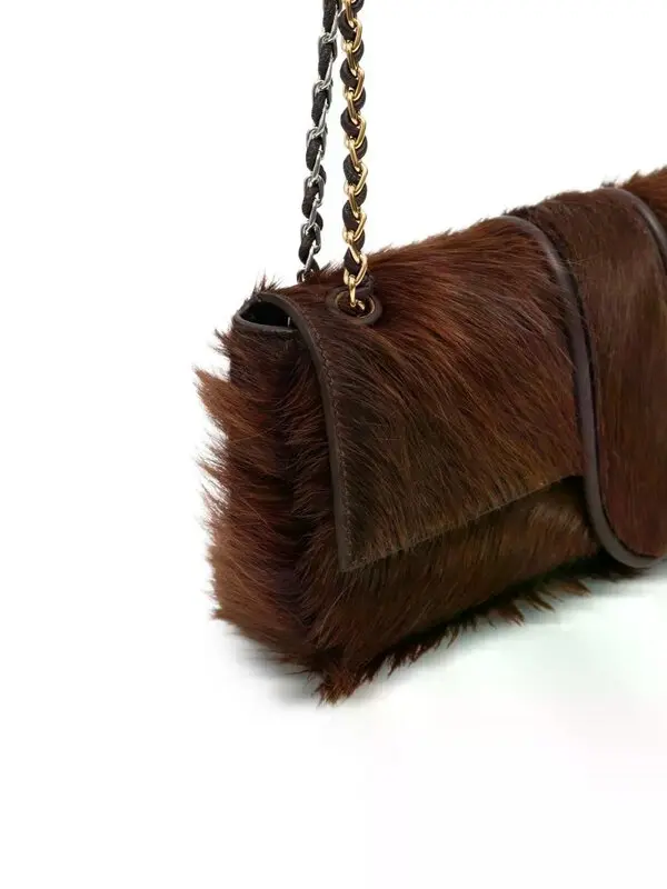 Jacquemus Fur Chain-link Shoulder Bag