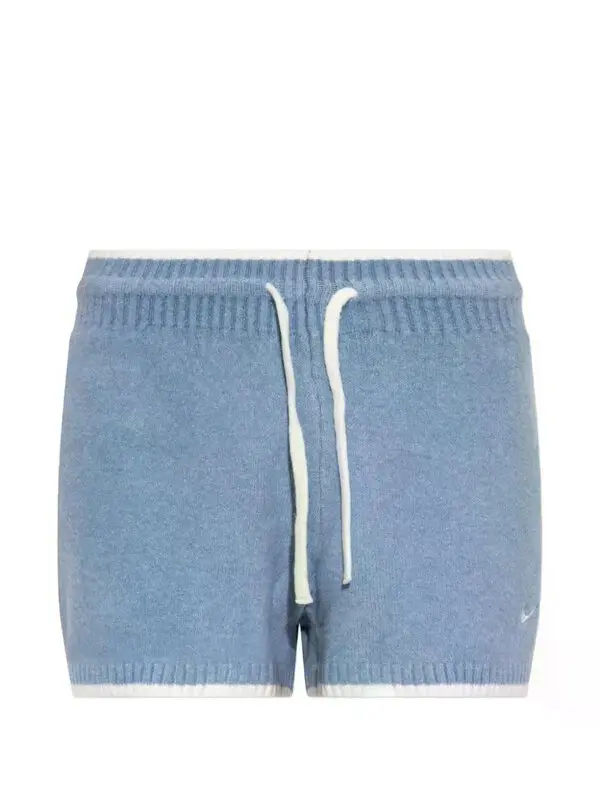 Nike Logo-embroidered Drawstring Shorts - Blue