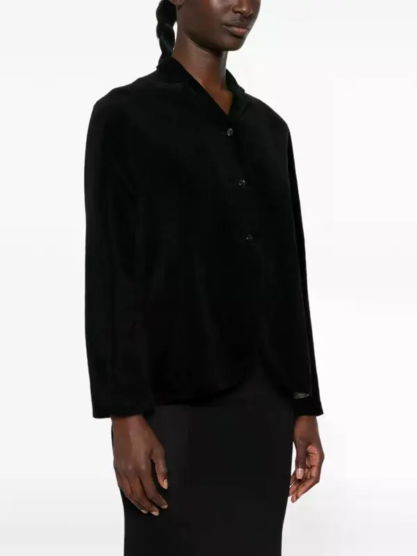 Apuntob Velvet Button-up Blazer