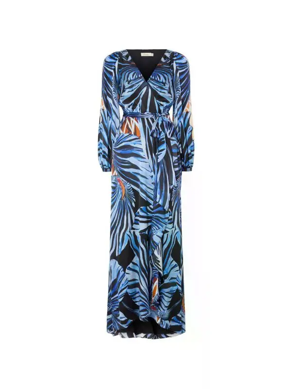 TEMPERLEY LONDON Maxi Titania Orchid-print Wrap Dress
