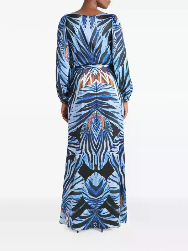 TEMPERLEY LONDON Maxi Titania Orchid-print Wrap Dress