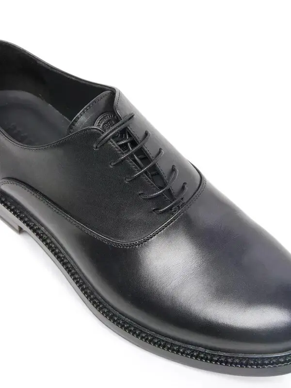 Peserico Oxford Leather Shoes - Black