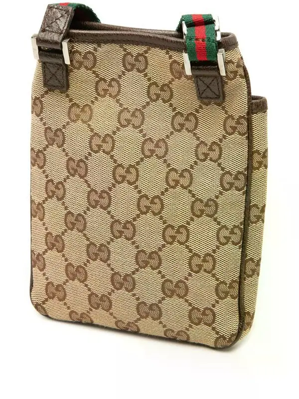 Gucci 2000-2015 Gg Canvas Web Crossbody Bag