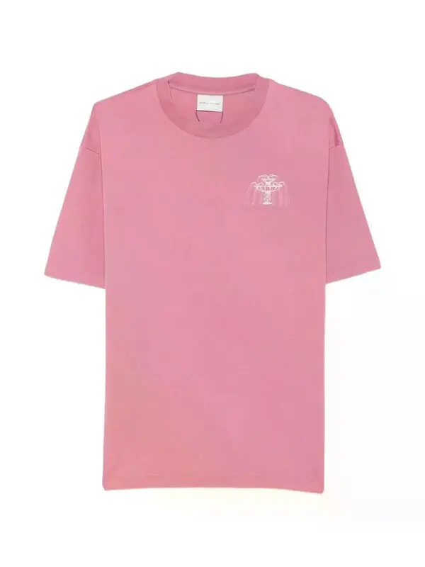 Drole De Monsieur Fountain-print T-shirt - Pink