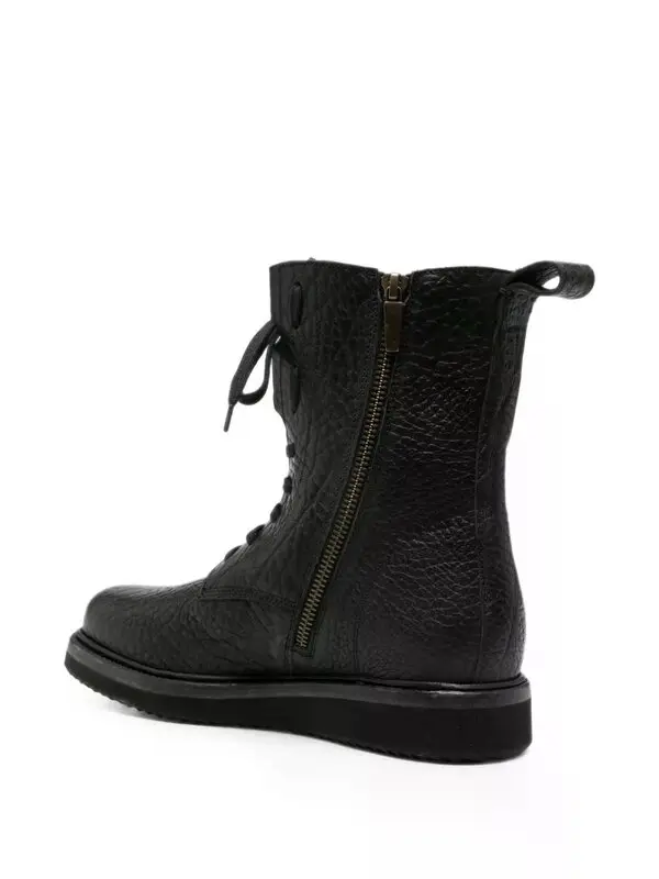 GENTRYPORTOFINO Grainy Leather Lace-up Boots