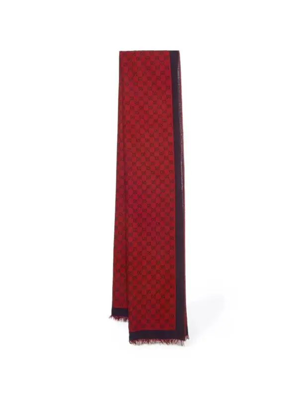 Gucci Gg Jacquard Reversible Shawl