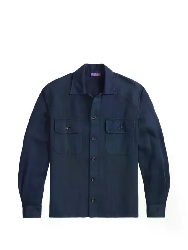 Ralph Lauren Purple Label Herringbone Garment-dyed Shirt