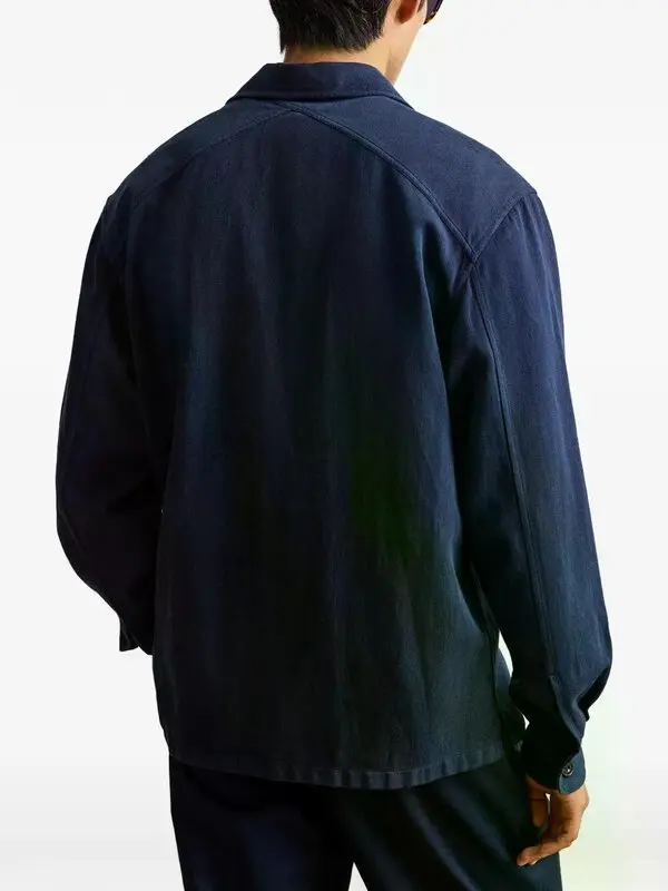 Ralph Lauren Purple Label Herringbone Garment-dyed Shirt