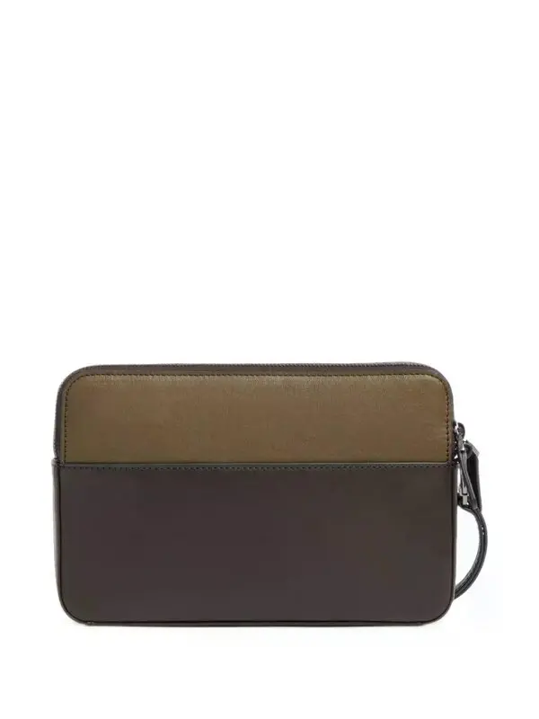 PIQUADRO Two-tone Leather Clutch Bag