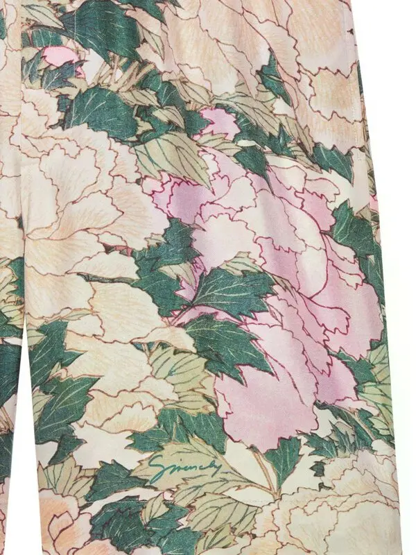 Givenchy Bermuda Shorts In Silk With Pastel Flowers Print