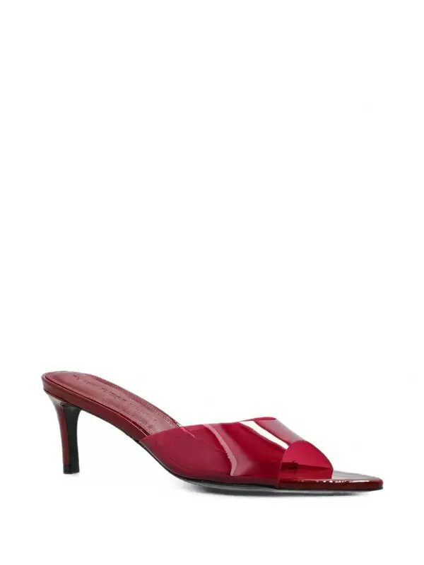BLACK SUEDE STUDIO Belle 60 Transparent Strap Mules