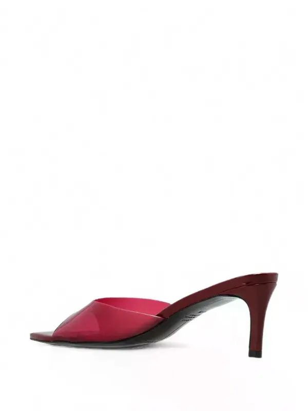 BLACK SUEDE STUDIO Belle 60 Transparent Strap Mules