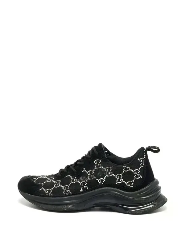 Gucci Run Gg Crystal-embellished Sneakers
