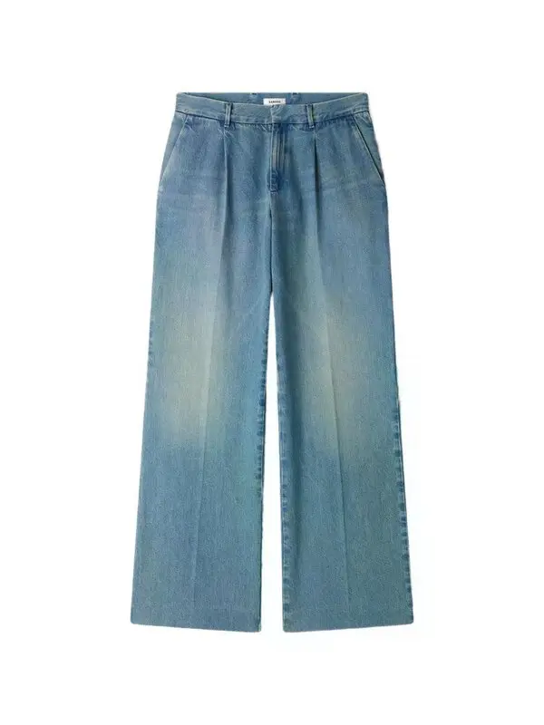 Sandro Wide-leg Faded-effect Jeans