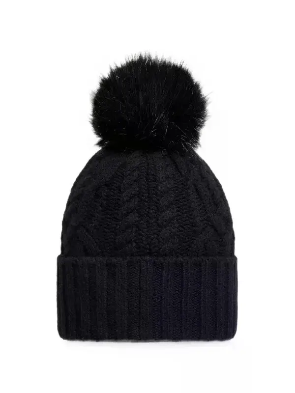 Moncler Cable-knit Pompom Beanie Hat