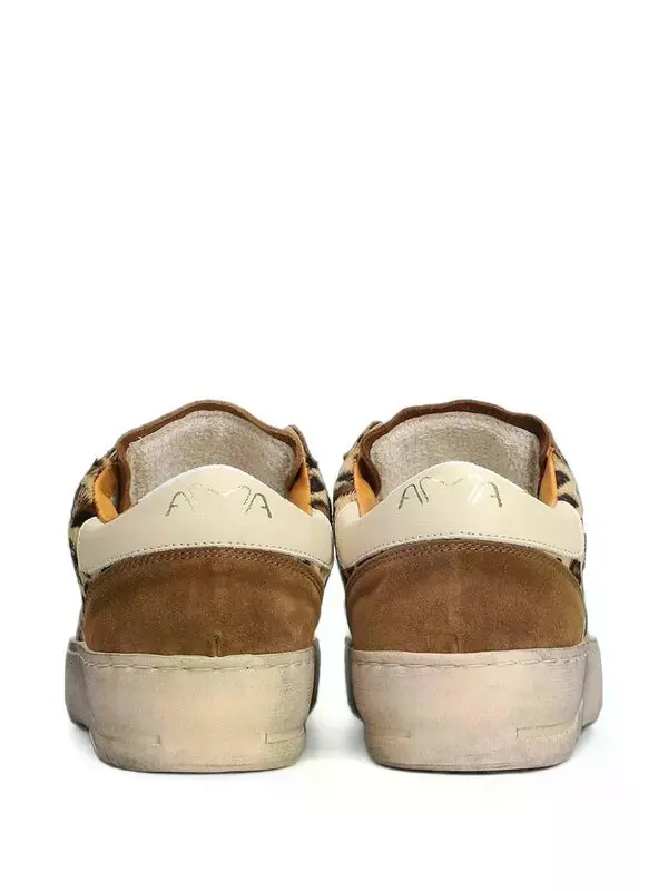 AMA-BRAND Leopard-print Glitter Sneakers