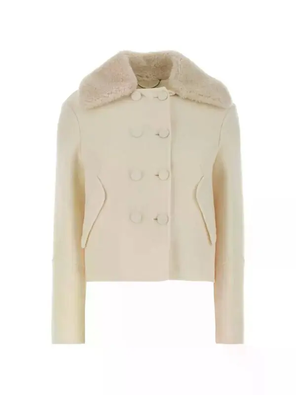 Ermanno Scervino Double-breasted Shearling Jacket