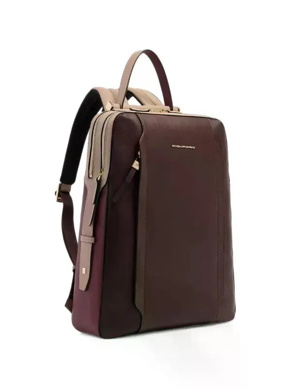 PIQUADRO Rfid-blocking Leather Laptop Backpack