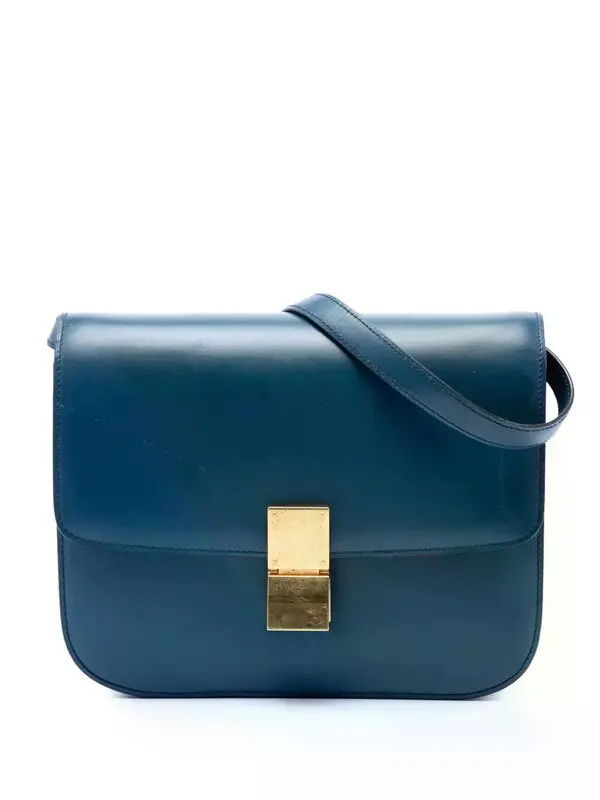 Celine 2016 Medium Calfskin Classic Box Crossbody Bag - Blue