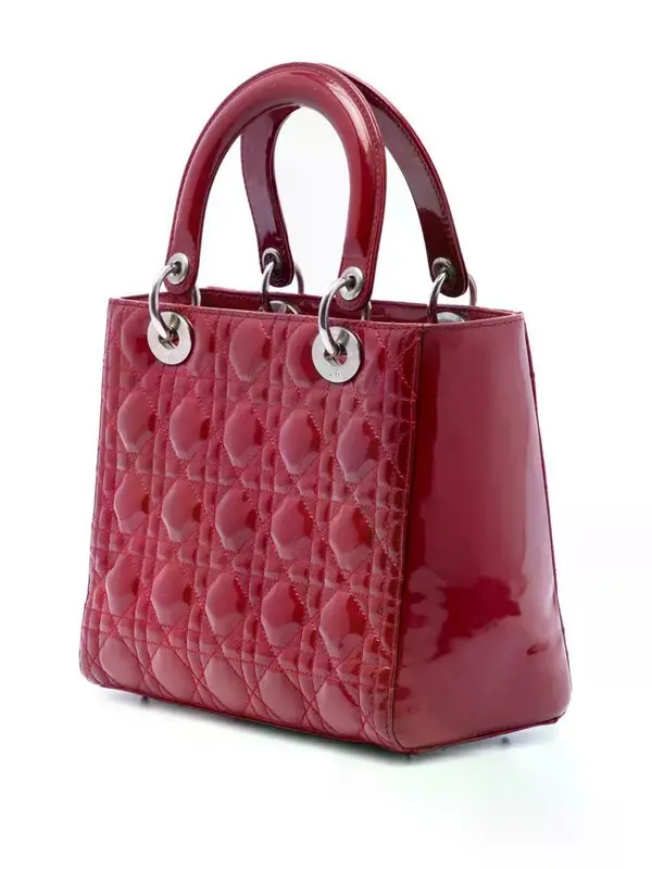 Dior 2000-2026 Medium Patent Cannage Lady Satchel