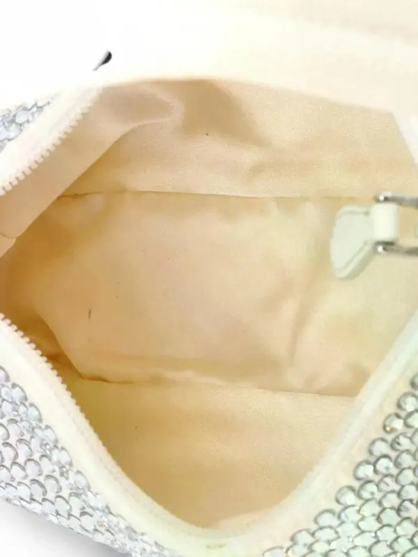 Prada Re-edition 2000 Crystal Embellished Satin Mini Hobo Bag