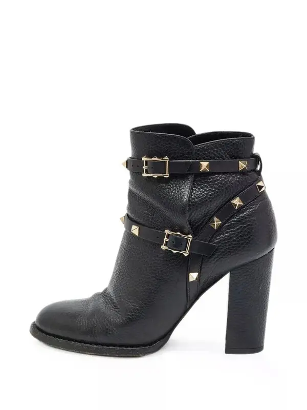 Valentino Garavani Rockstud Buckled Ankle Boots