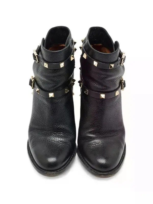 Valentino Garavani Rockstud Buckled Ankle Boots