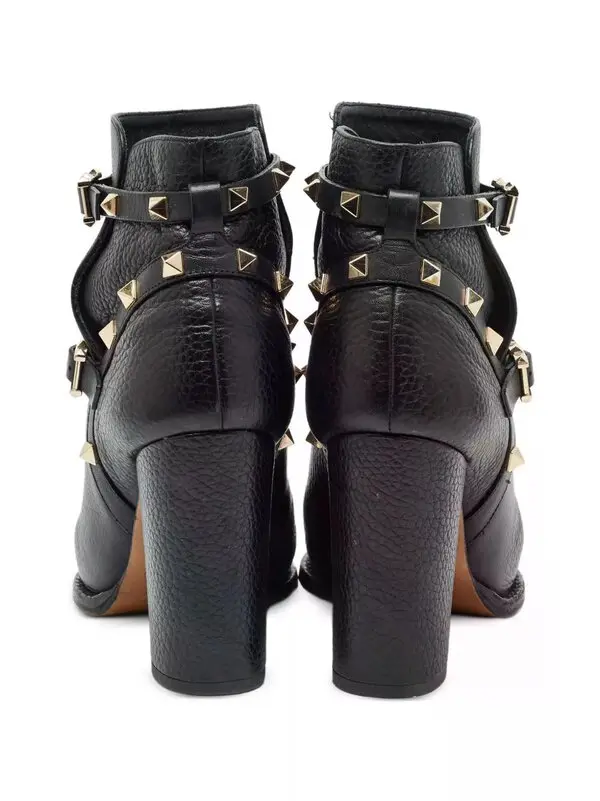 Valentino Garavani Rockstud Buckled Ankle Boots
