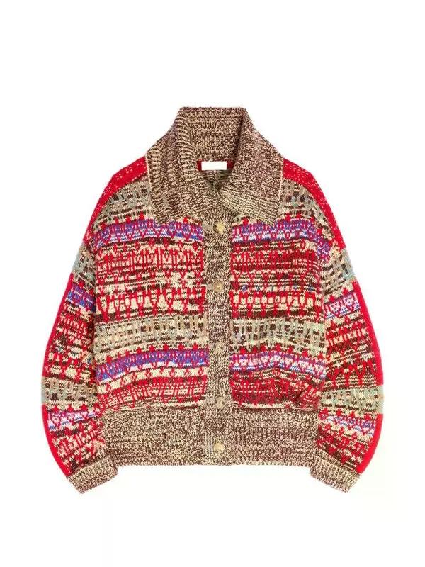 Dries Van Noten Jacquard Wool Cardigan
