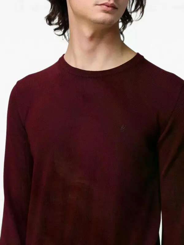 BROOKSFIELD Crew-neck Wool Sweater - Red