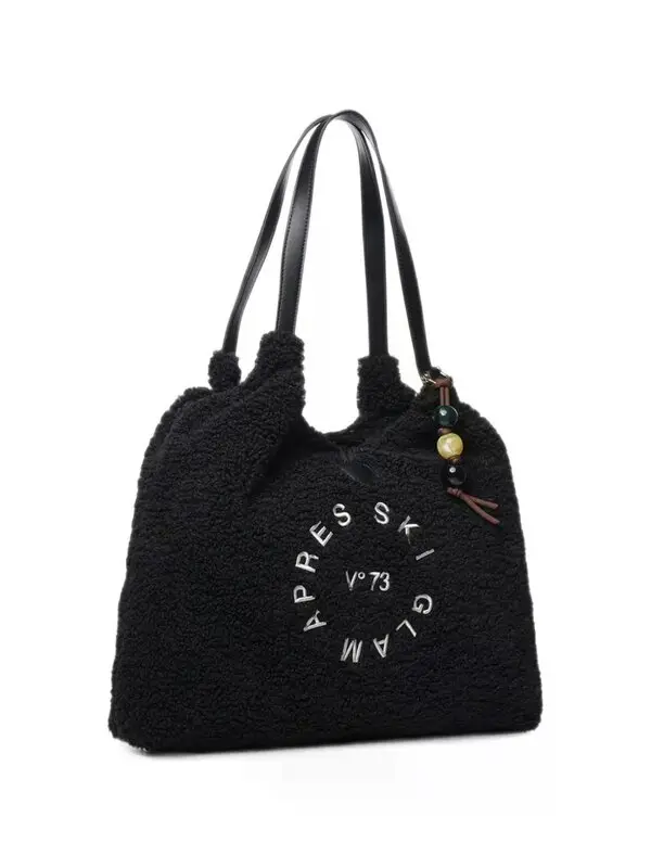 V°73 Ski Glam Embroidered Teddy-effect Shoulder Bag
