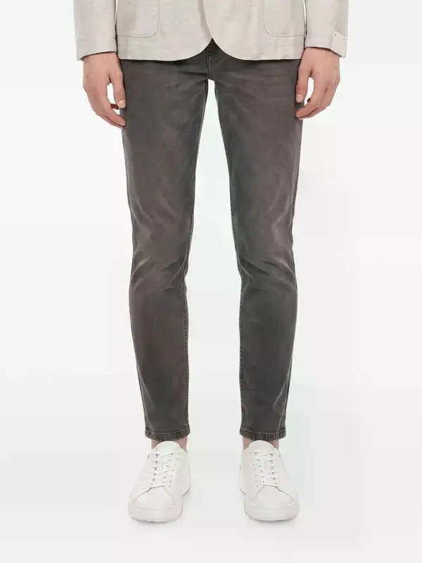 Eleventy Faded-effect Tapered Jeans
