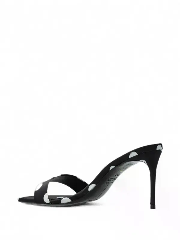 BLACK SUEDE STUDIO Naomi Polka-dot Satin Sandals