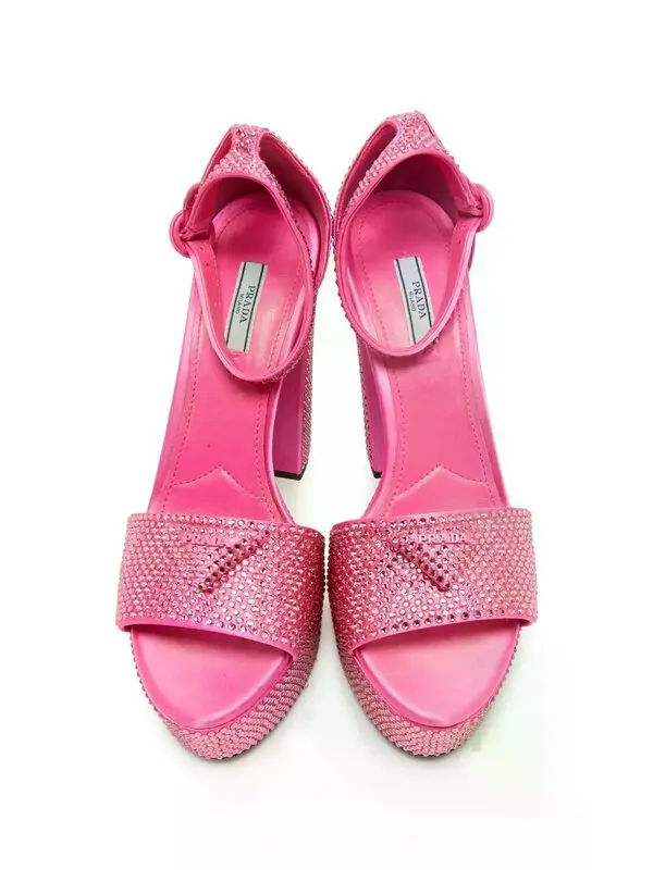 Prada Crystal-embellished Ankle-strap Sandals