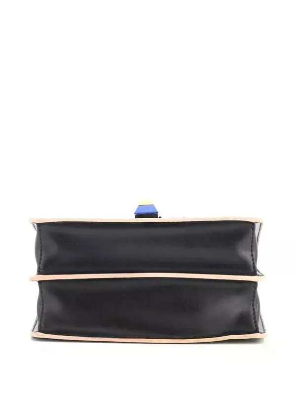Fendi Kan I Bag Zucca Embossed Patent And Leather Small Crossbody Bag