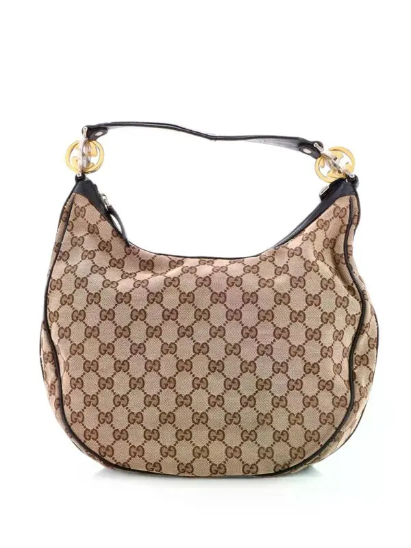 Gucci Twins Gg Canvas Medium Hobo Bag