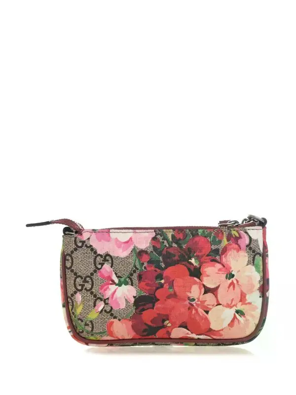 Gucci 2016-2026 Mini Gg Supreme Blooms Chain Pochette Handbag