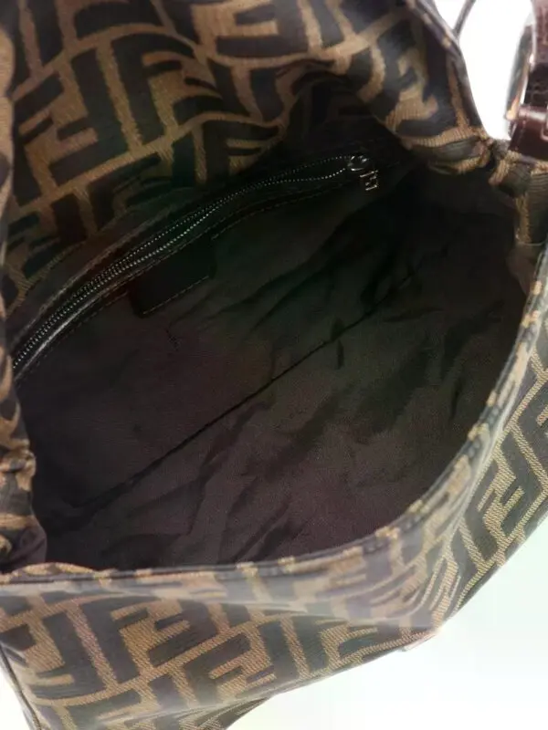 Fendi 2000s Mamma Baguette Zucca Shoulder Bag