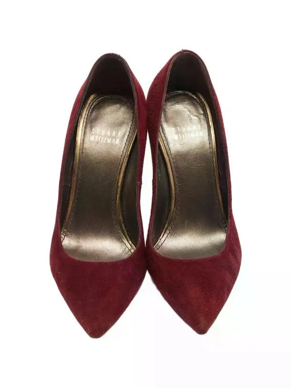 STUART WEITZMAN Pointed-toe Leather Pumps