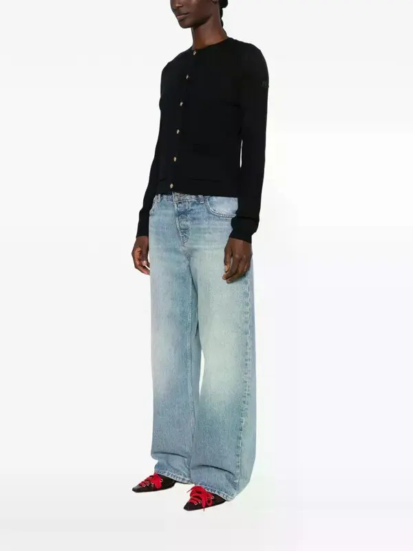 Moncler Ribbed-knit Logo-patch Cardigan