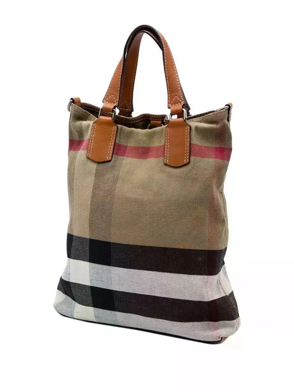 Burberry 2000-2012 Medium Mega Check Canvas Tottenham Brit Satchel