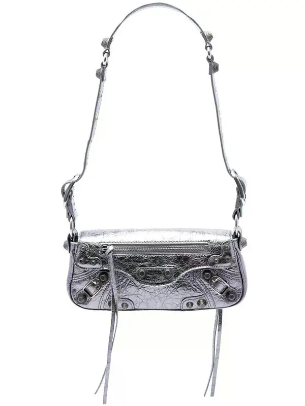 Balenciaga 2011 Metallic Lambskin Le Cagole Xs Shoulder Bag - Silver